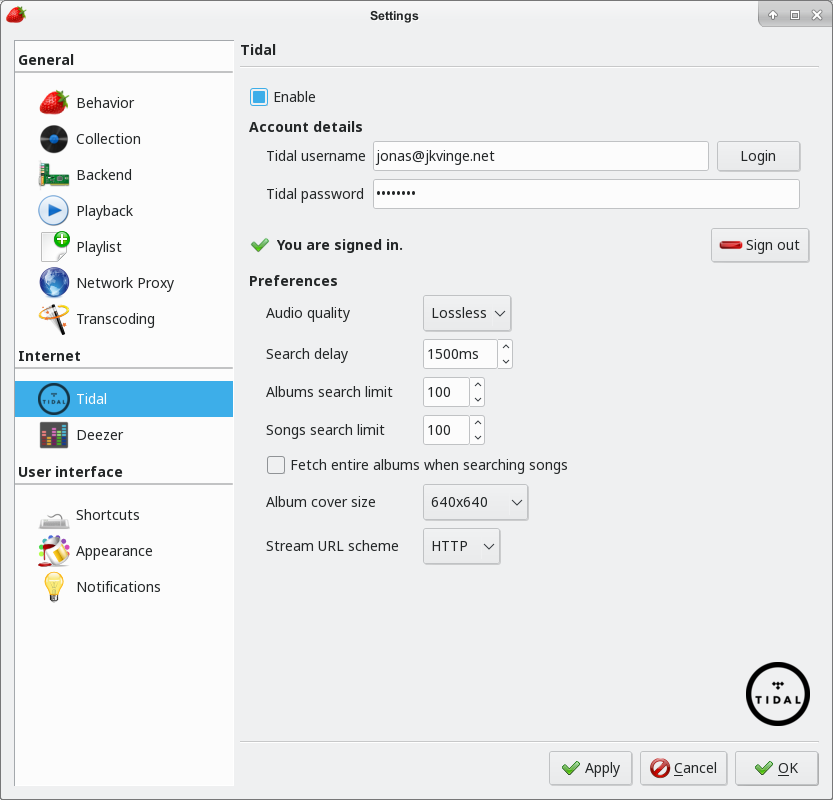 Strawberry Music Player